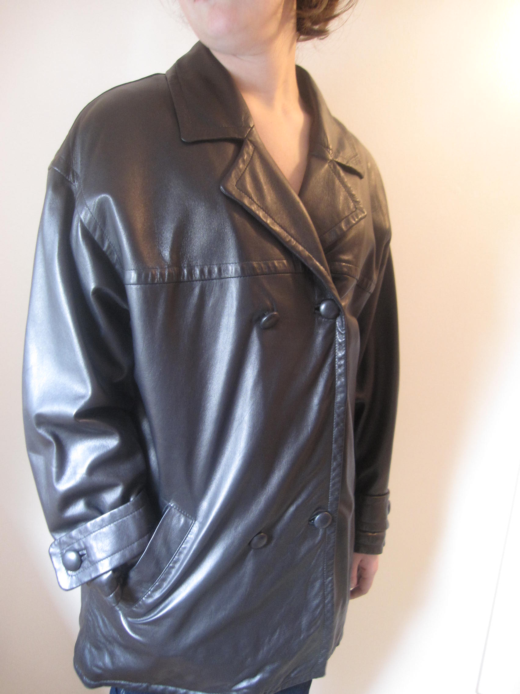 Long Smooth Nappa Leather Jacket. – Pellaio